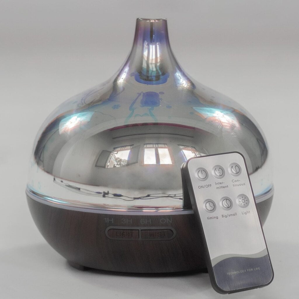 Ultrasonic Galaxy Silver Aroma Diffuser + essential oill