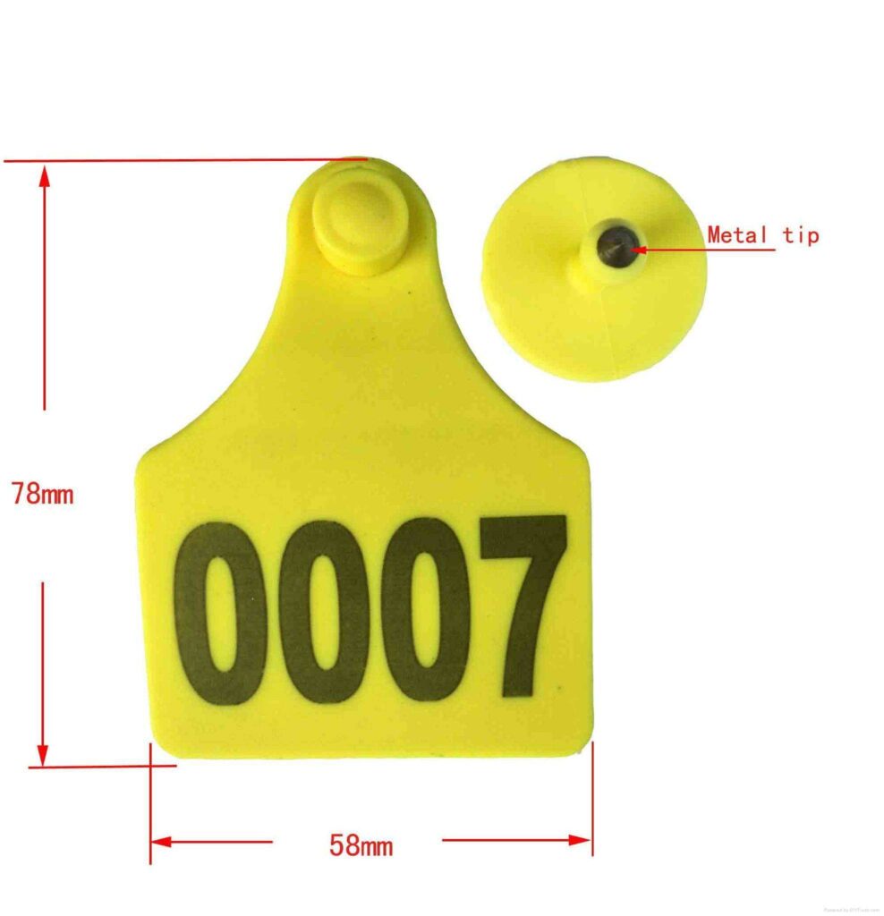 Cow Ear Tags yellow Color in Bangladesh PBS Animal Health